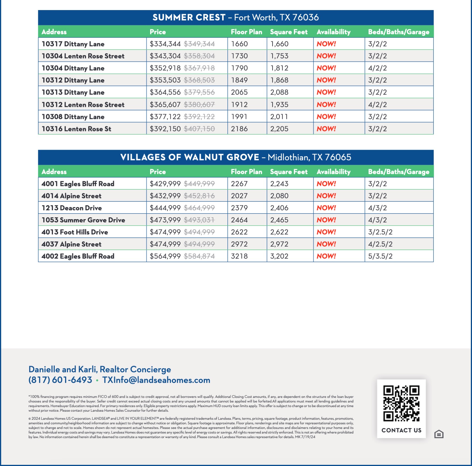Builder Guides DFW - Landsea Homes