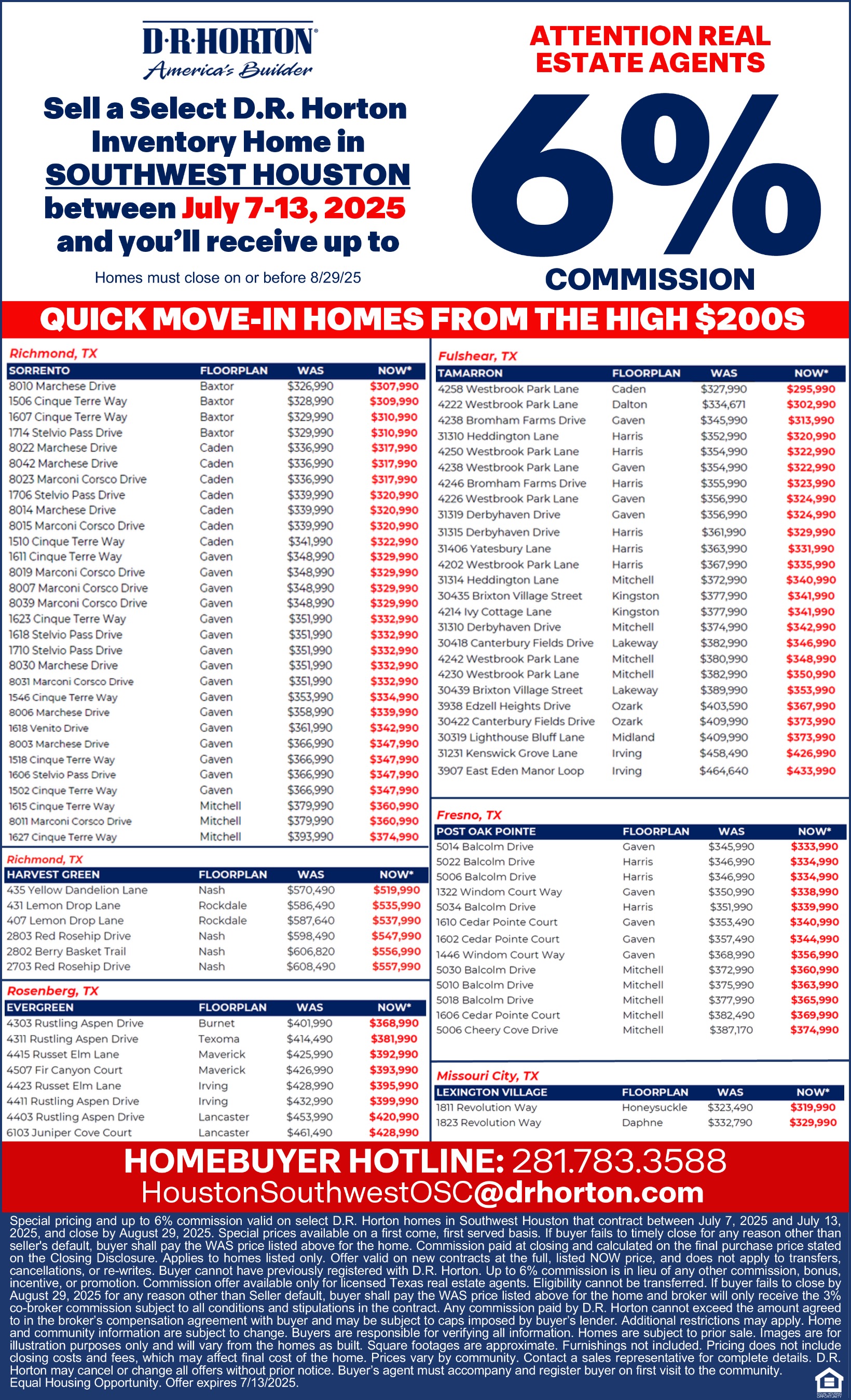 Builder Guides Houston - D.R. Horton